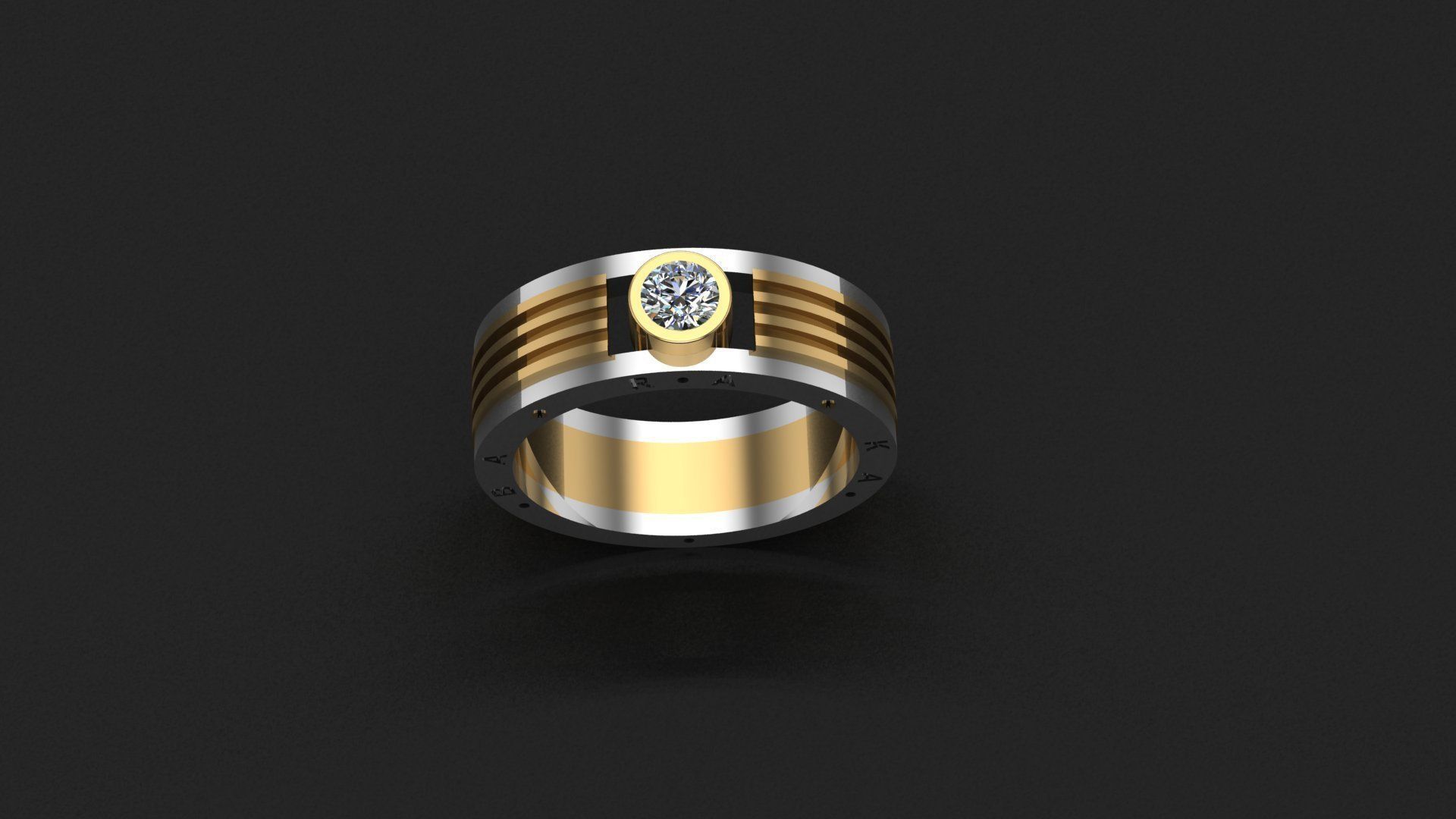 Baraka Gold Ring 3D model 3D printable | CGTrader
