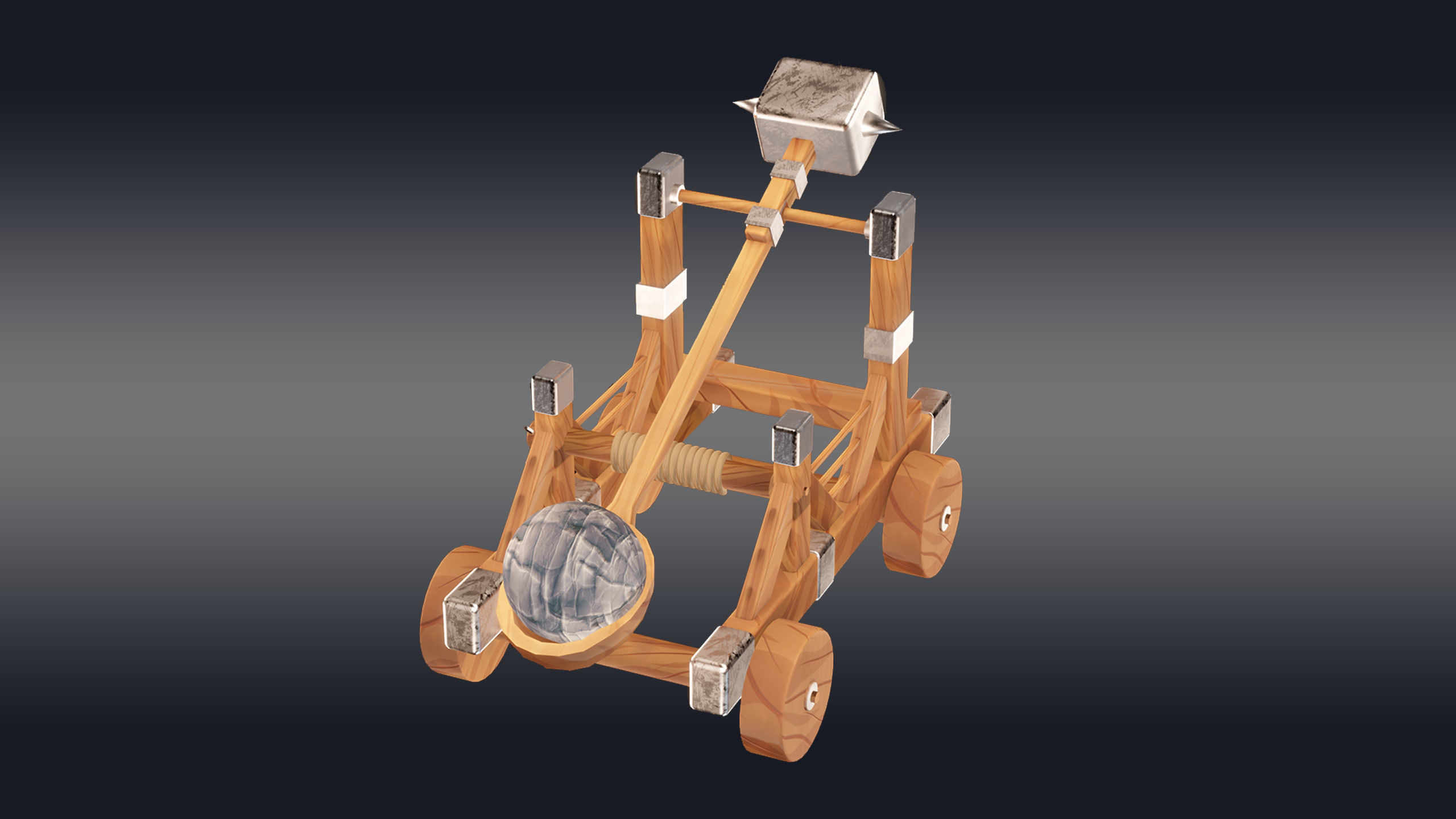 Medieval Catapult 3D model animated rigged | CGTrader