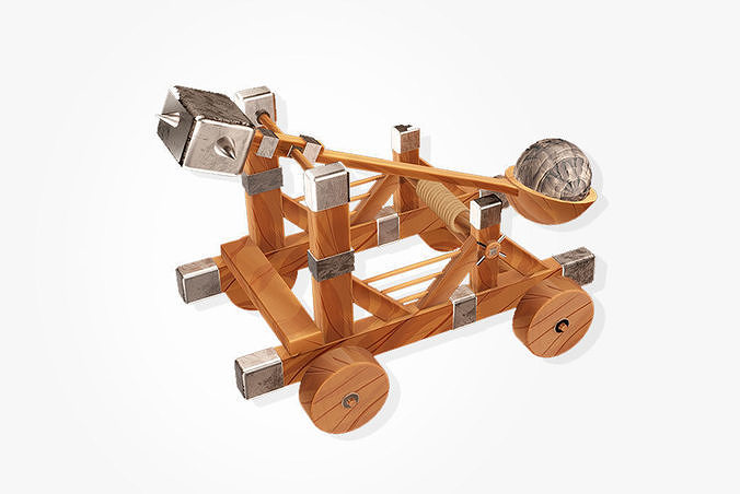 Medieval Catapult 3D model animated rigged | CGTrader