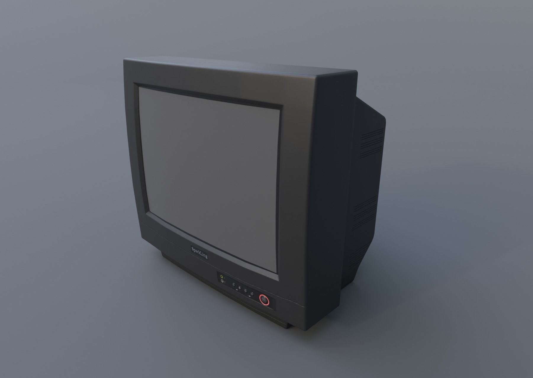 3D model TV from the 90s Retro TV with remote control VR / AR / low ...