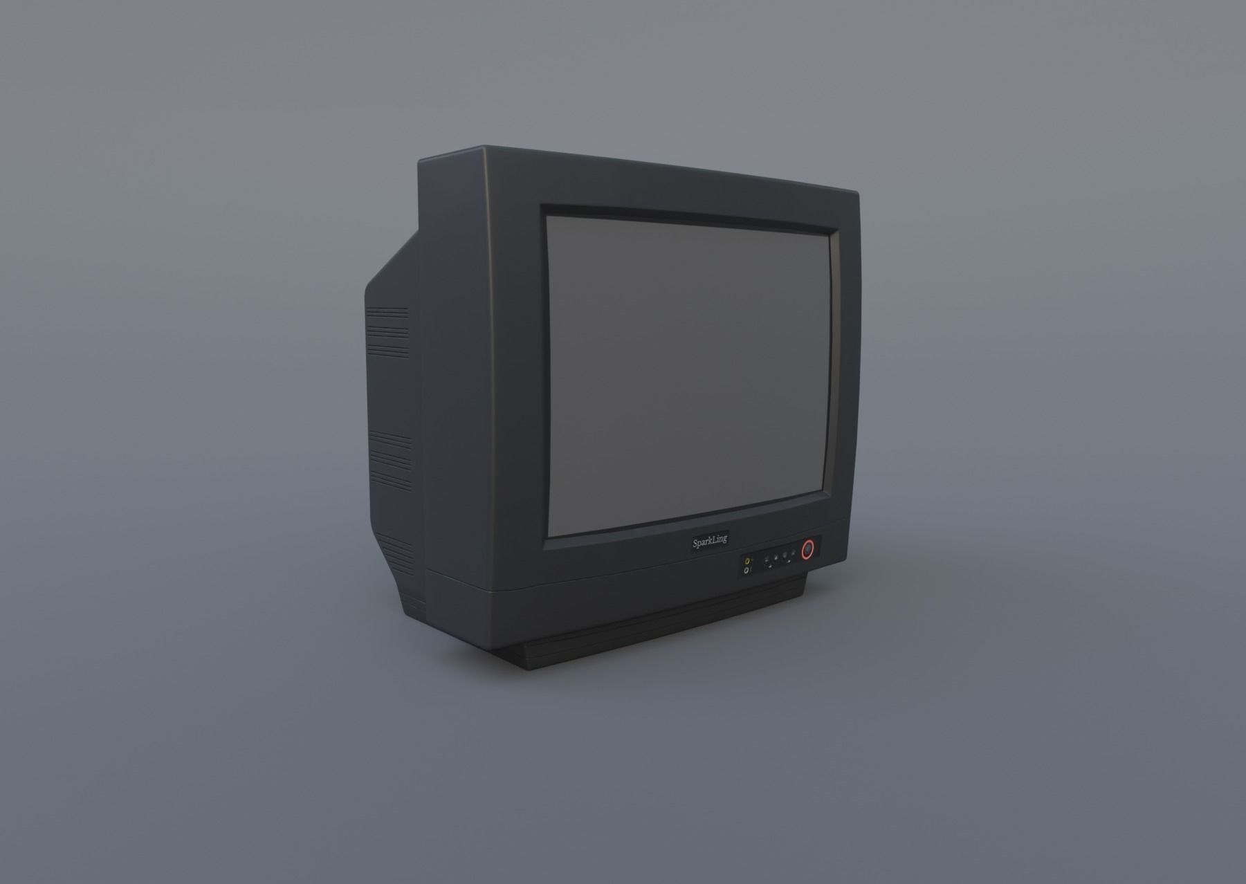 3D model TV from the 90s Retro TV with remote control VR / AR / low ...