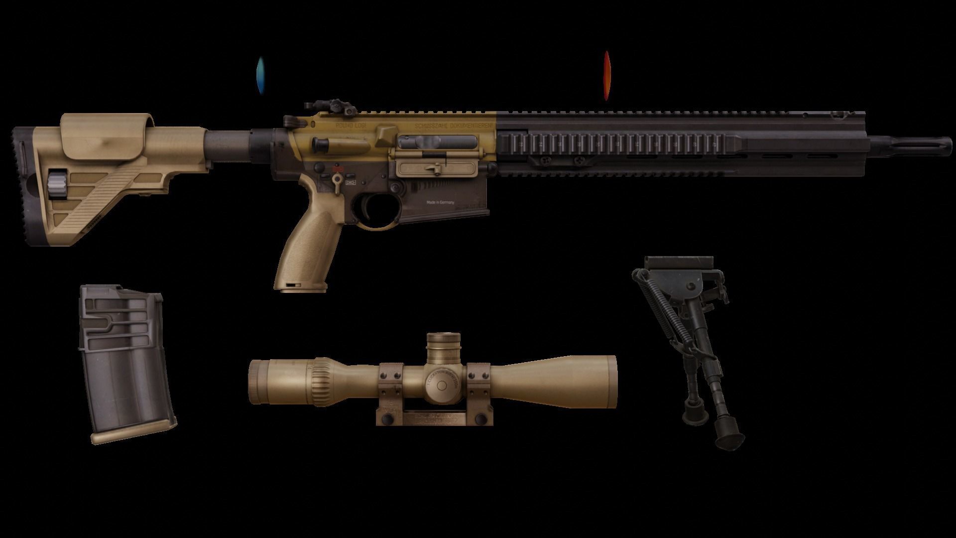 3D model High-Quality 3D Model of G28 Precision Rifle VR / AR / low ...