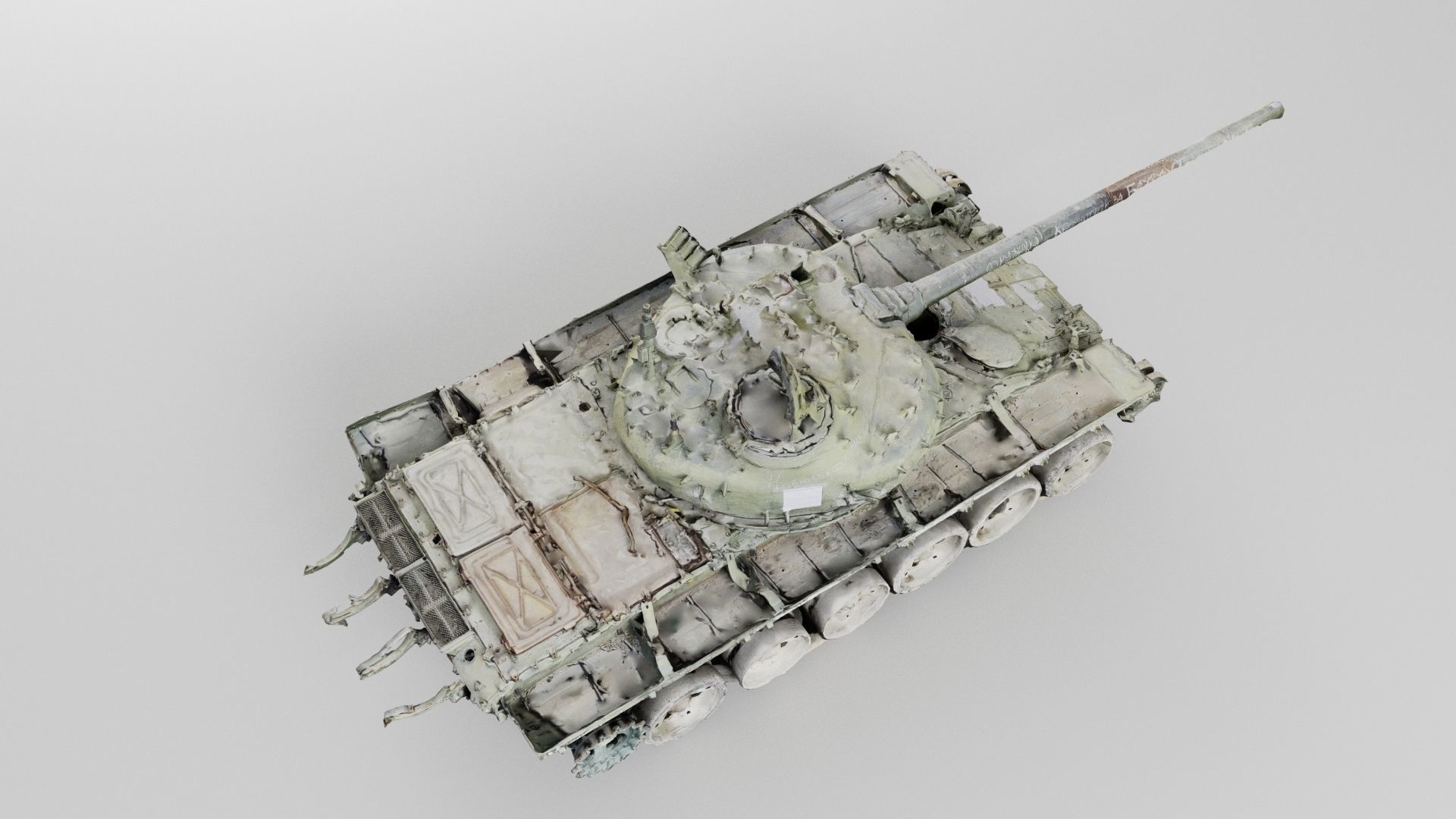 Destroyed T-72 tank 3D model | CGTrader
