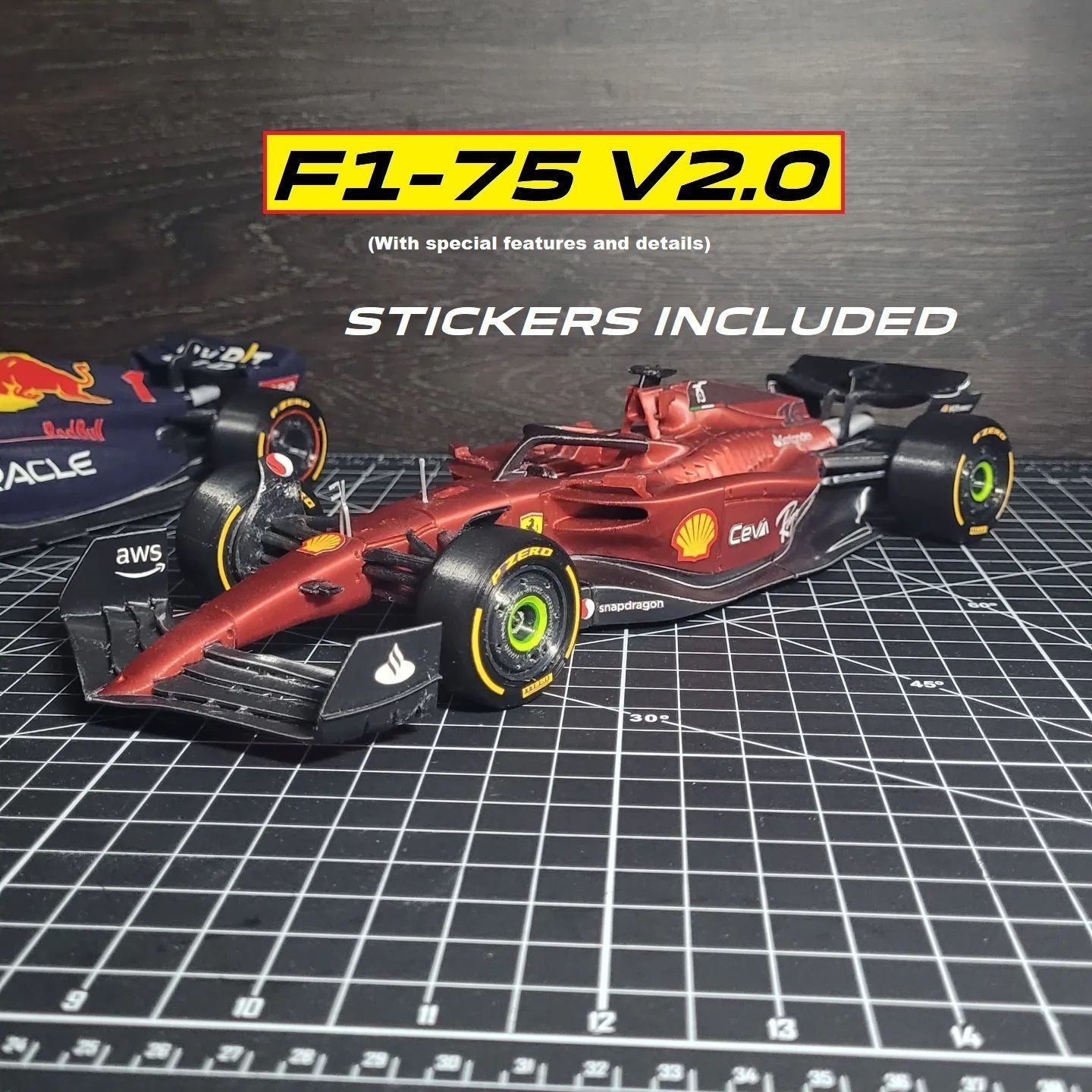 FERRARI F1-75 V2 2022 F1 CAR 3D model 3D printable | CGTrader
