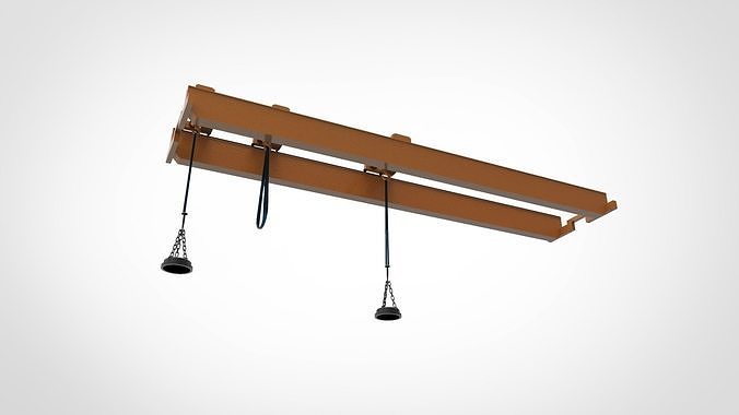 overhead crane equipped with a magnetic lifting system 3D model ...