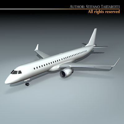 Embraer 195 3D Model OBJ 3DS C4D DXF - CGTrader.com