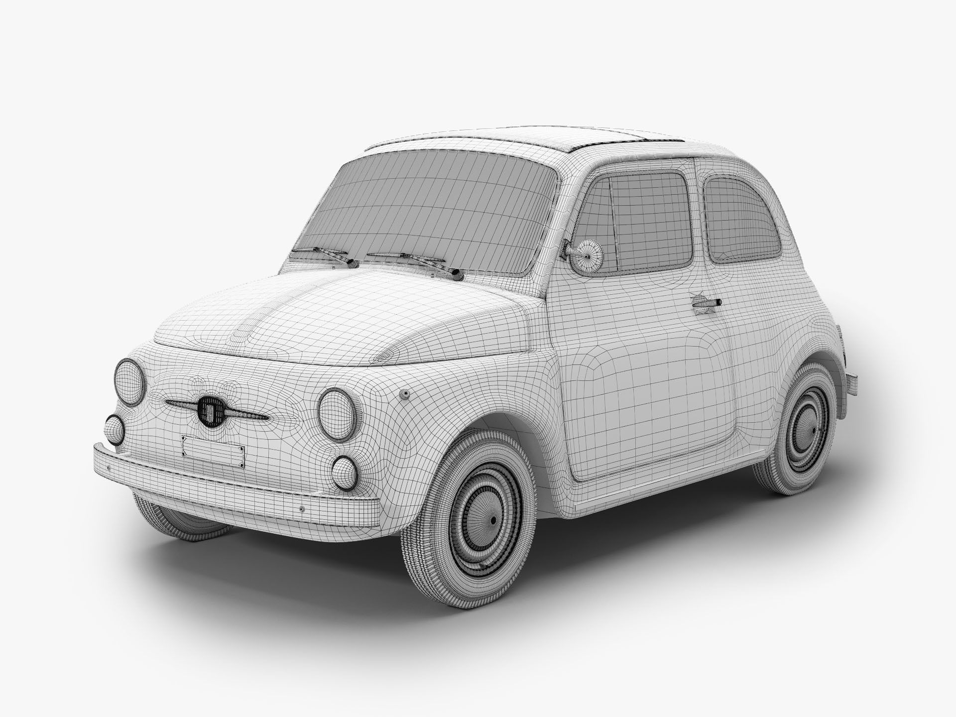 Fiat 500 1965-75 Italian Classic Car 3 Variants 3D model | CGTrader
