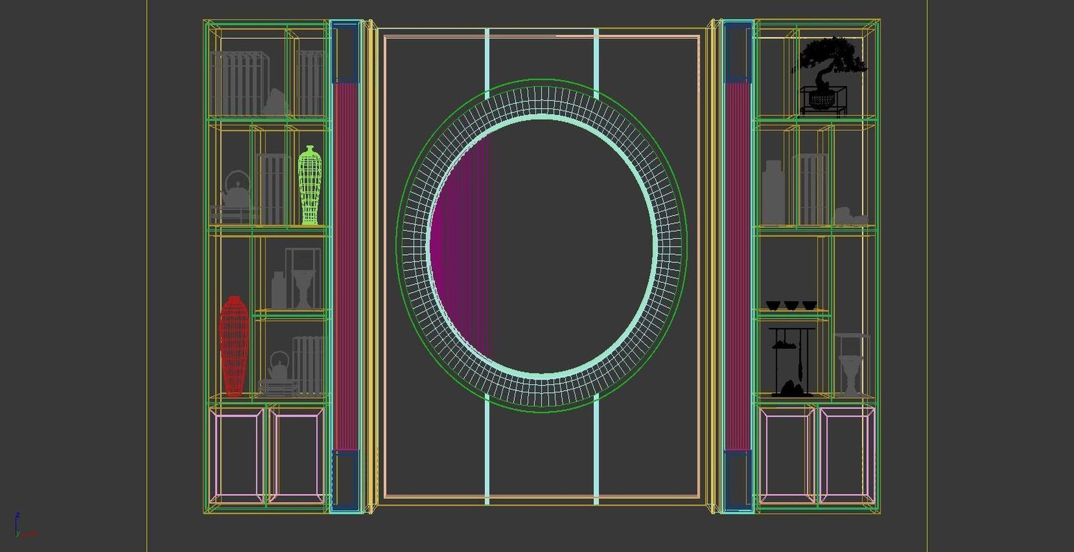 bookshelf Chinese New style bookcase 3D model | CGTrader