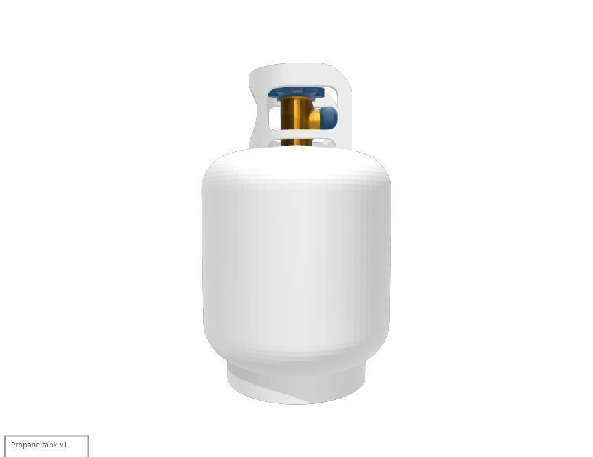 Propane Tank one tenth 3D model 3D printable | CGTrader