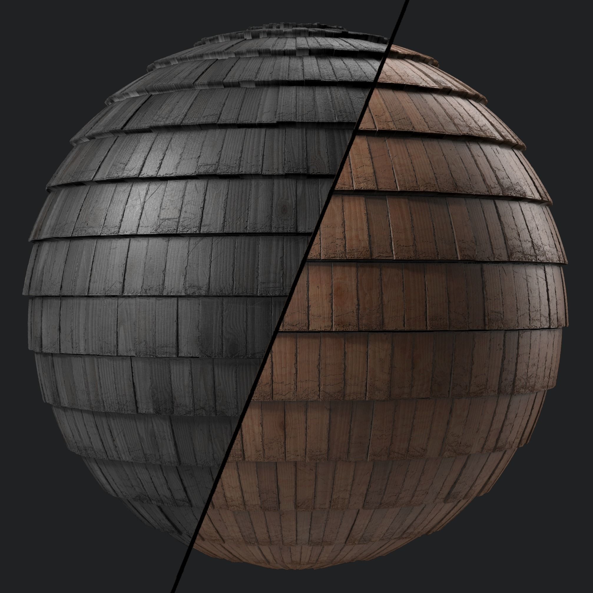 Texture Roof Tile Materials 78- Wooden Roofing Sbsar Seamless Pbr 4k VR ...