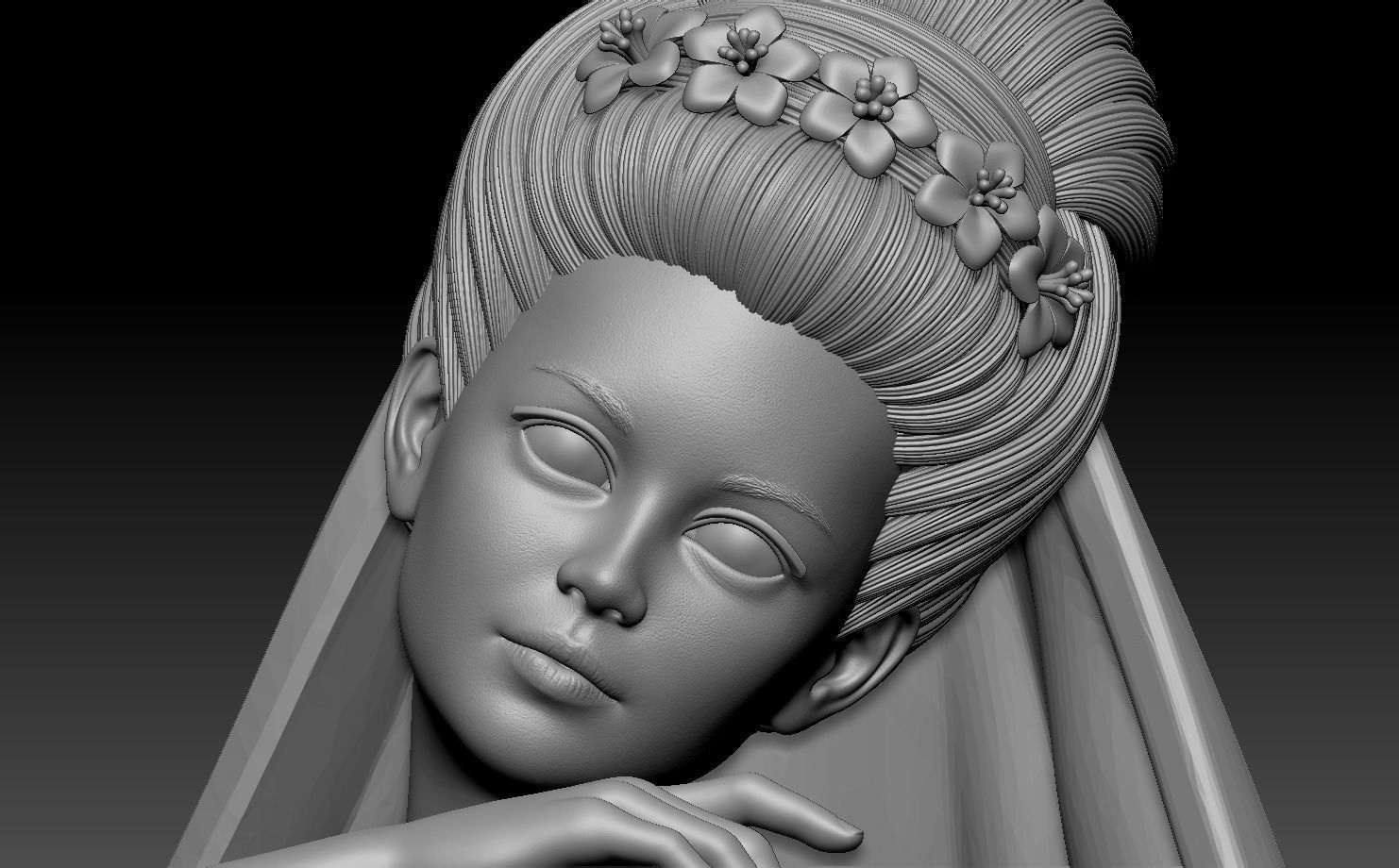 Lovely Bride 3D model 3D printable | CGTrader