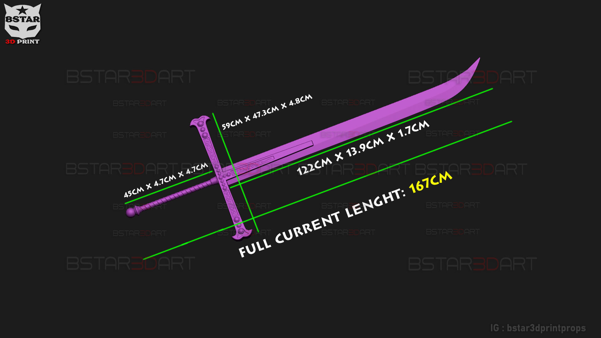 Yoru Sword - Mihawk Weapon High Quality - One Piece Live Action 3D ...