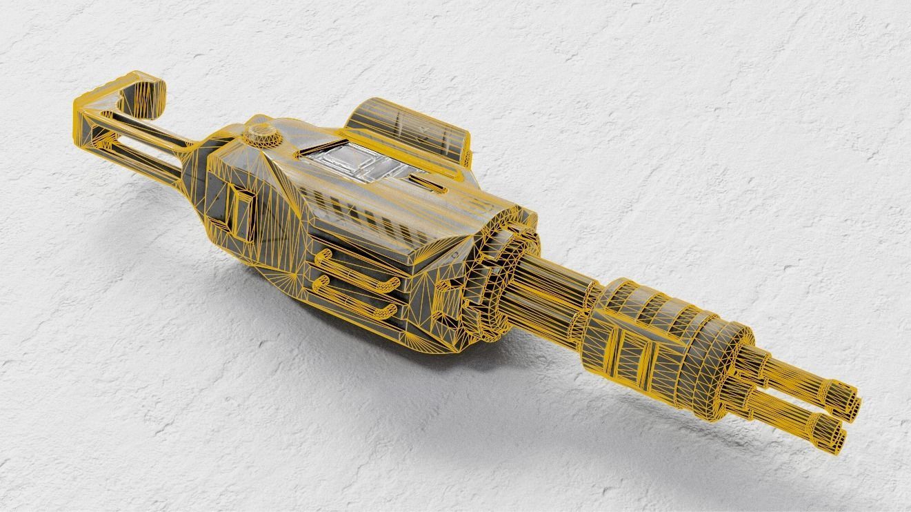 3D model Sci-fi Minigun PBR VR / AR / low-poly | CGTrader