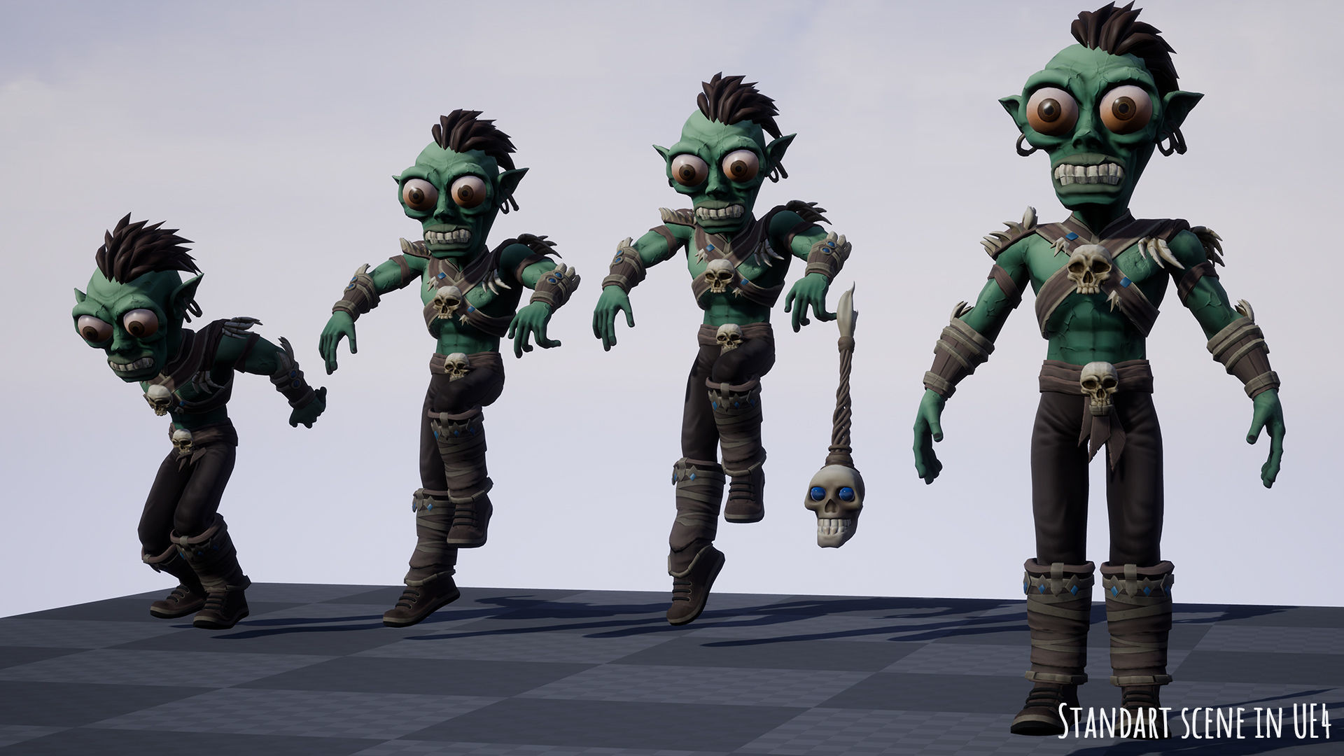3D model Stylized male Zombie 2 VR / AR / low-poly | CGTrader