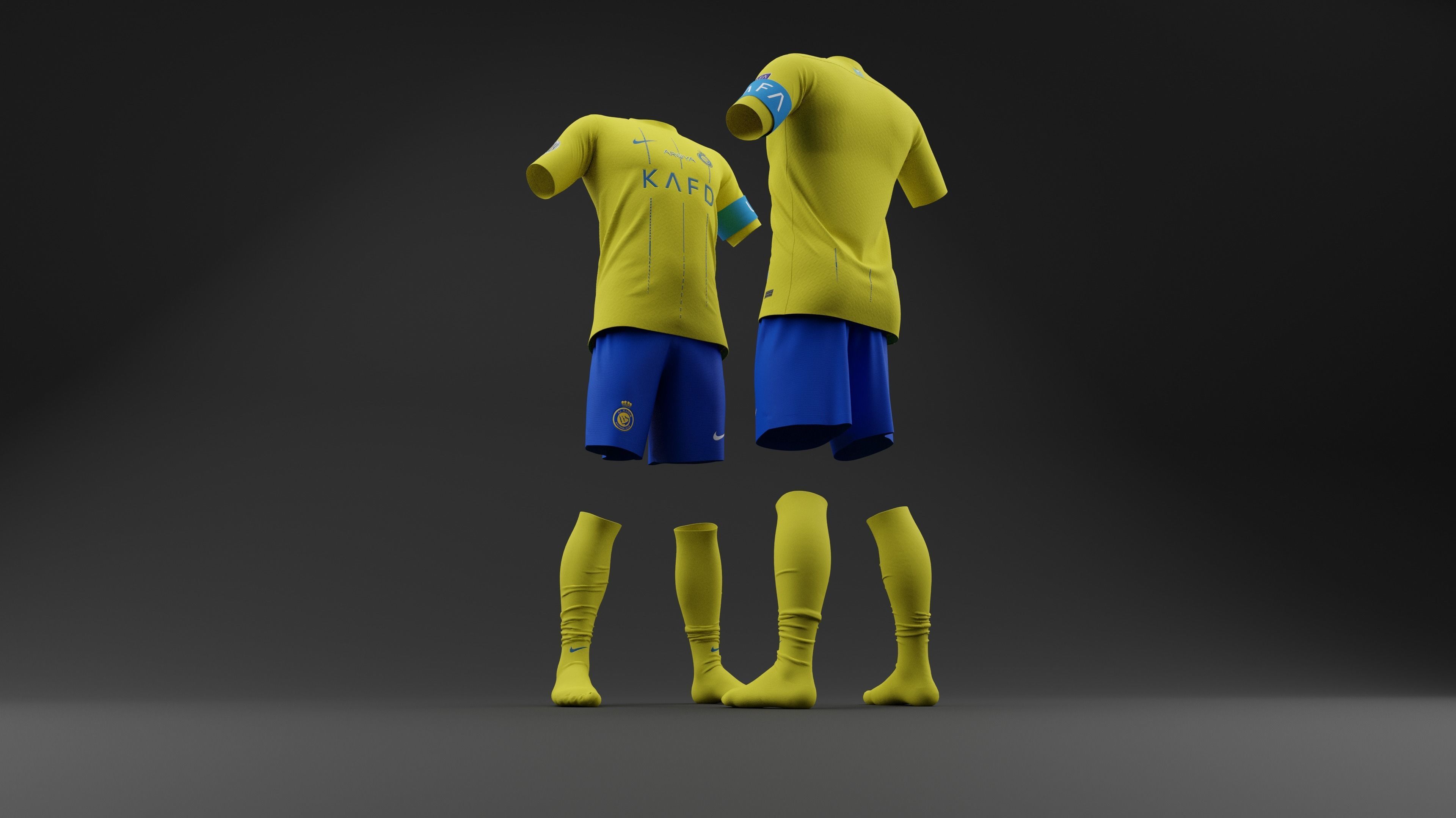 Al Nassr 2023 Home Jersey 3D model | CGTrader