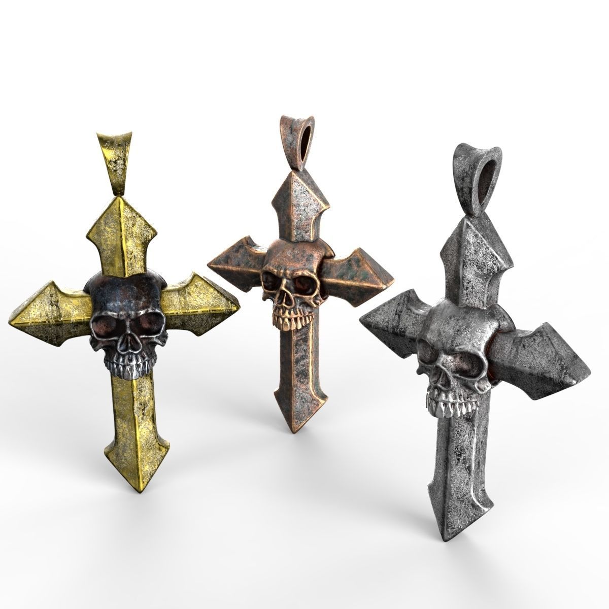Arrow-shaped Crosses with Skull 3D Model Collection | CGTrader