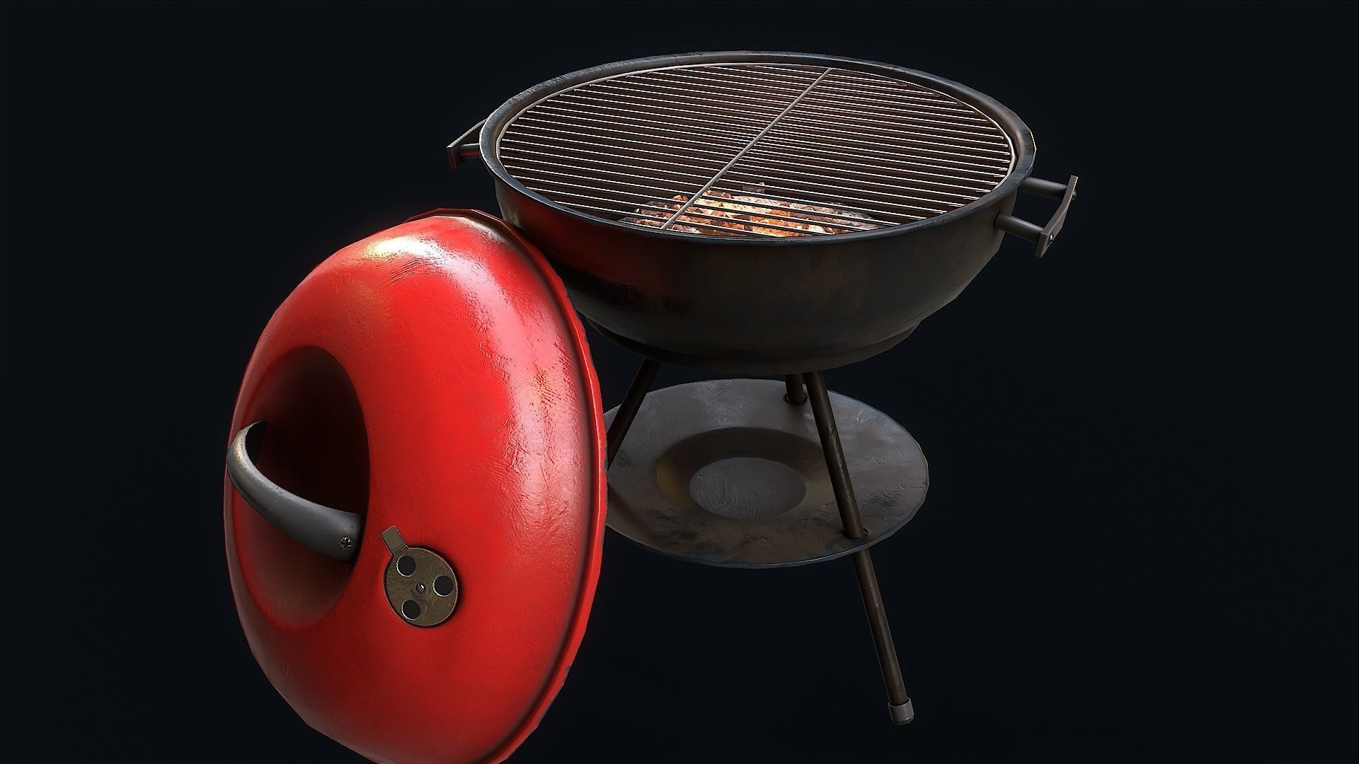 3D model Barbeque Grill VR / AR / low-poly | CGTrader