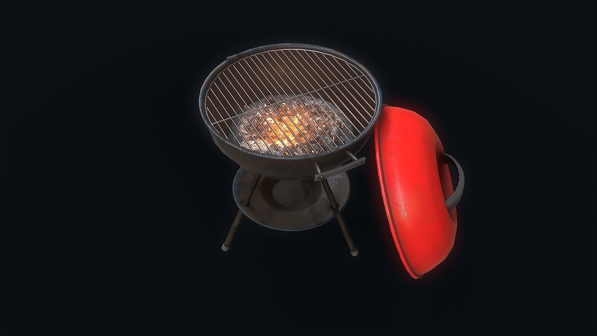3D model Barbeque Grill VR / AR / low-poly | CGTrader