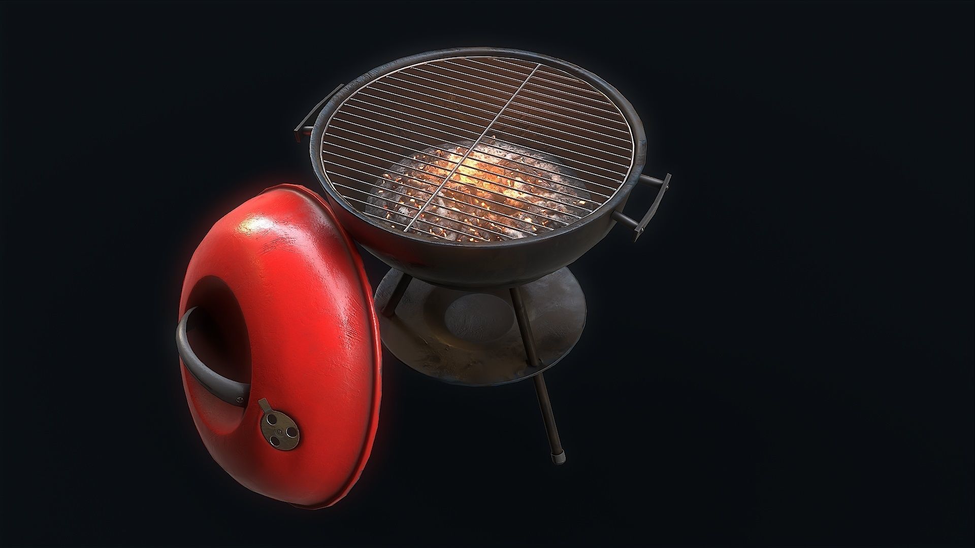 3D model Barbeque Grill VR / AR / low-poly | CGTrader