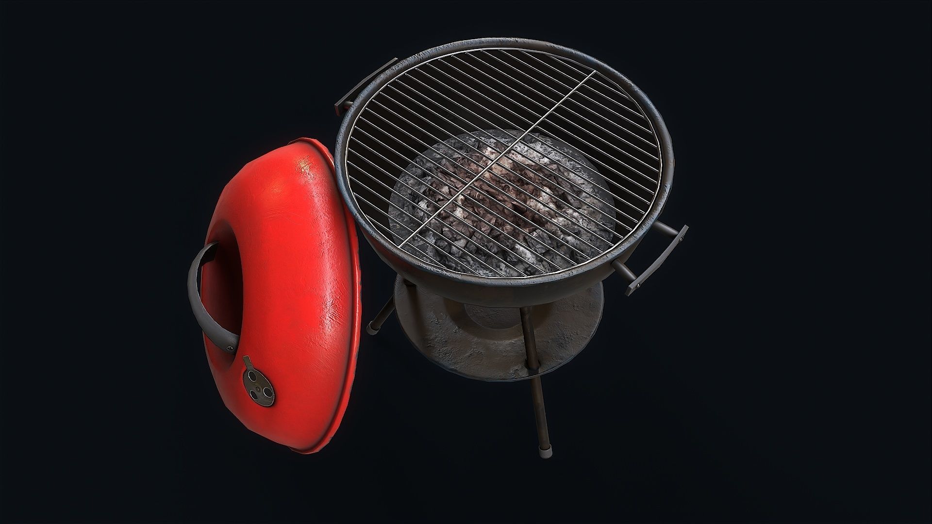 3D model Barbeque Grill VR / AR / low-poly | CGTrader