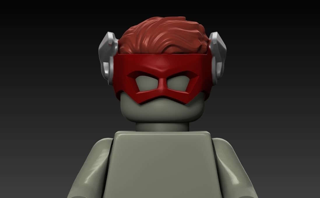 Lego kid flash helmet 3D model 3D printable | CGTrader