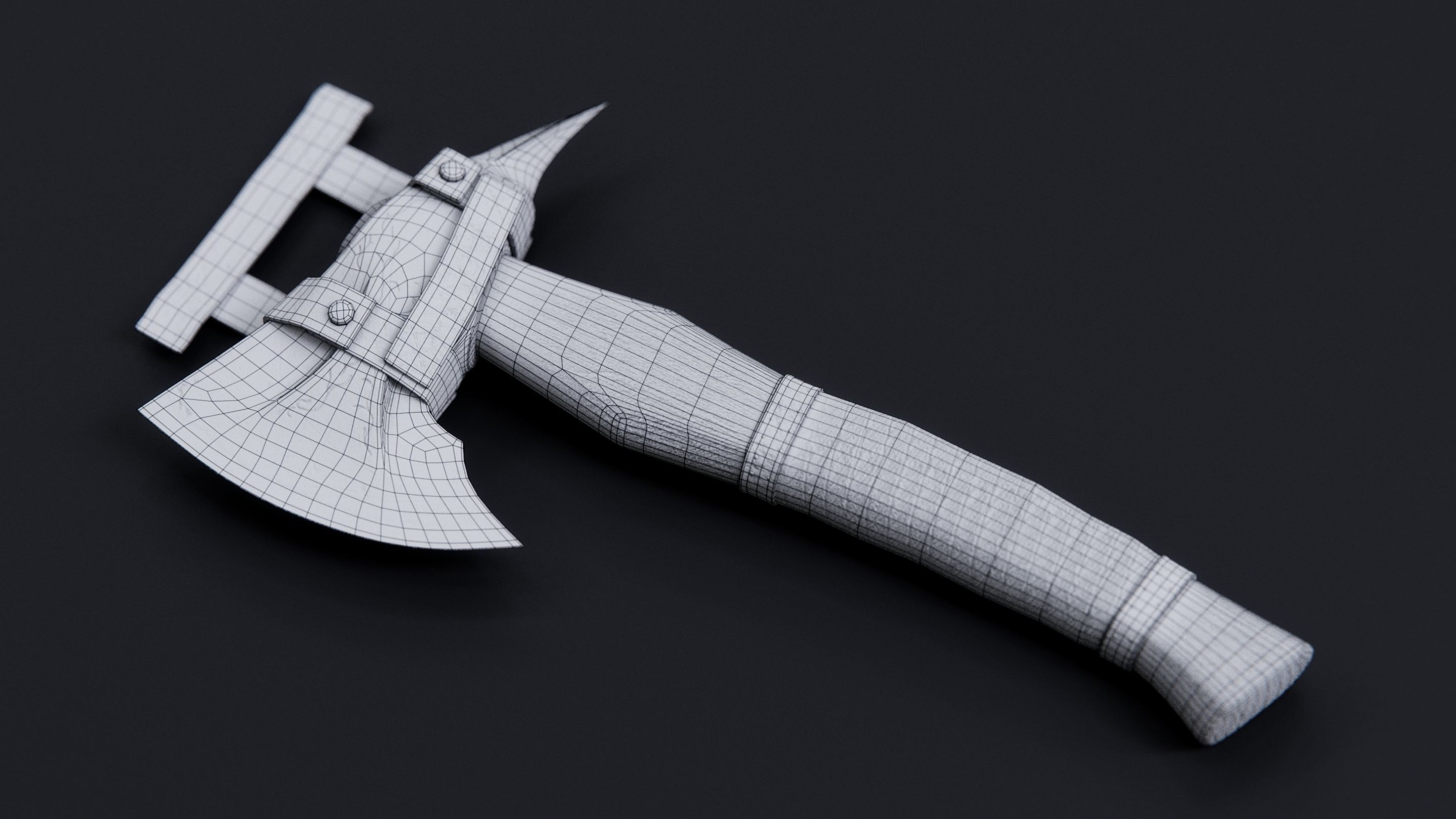 ancient combat axe 3D model | CGTrader