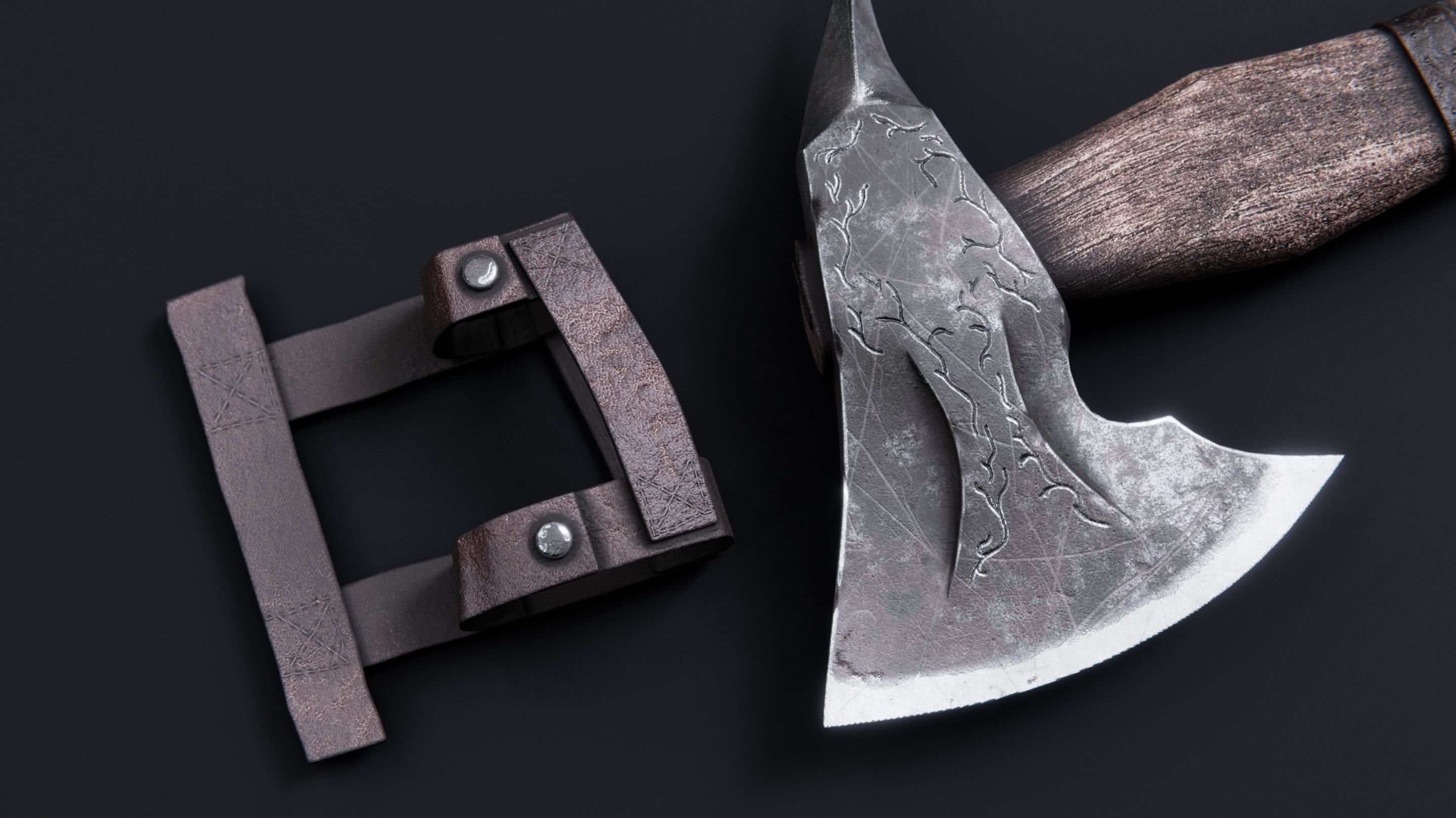 ancient combat axe 3D model | CGTrader