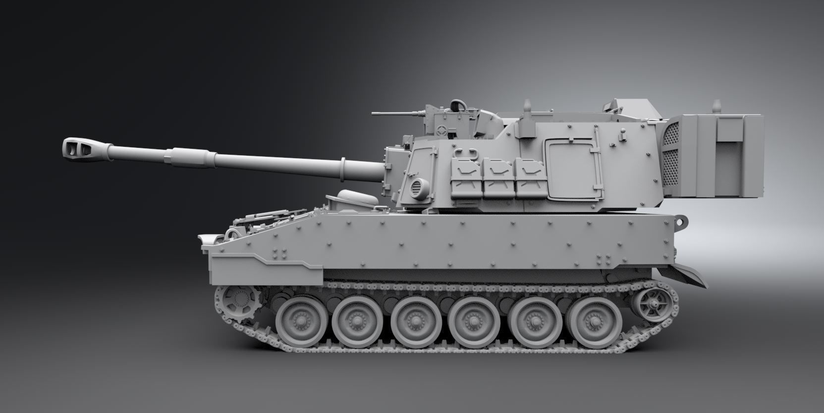 M109A7 Paladin Scale model 3D model 3D printable | CGTrader