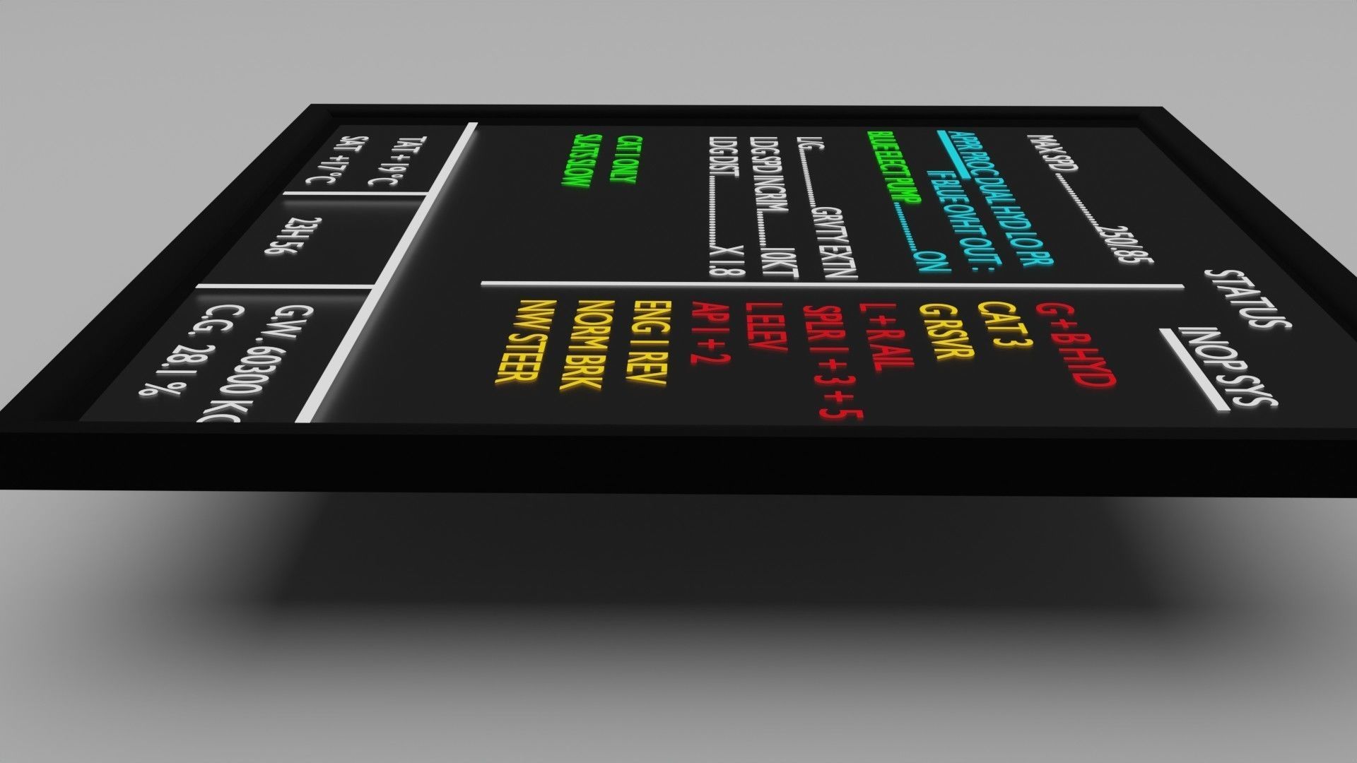 Third Electronic centralised aircraft monitoring 3D model | CGTrader