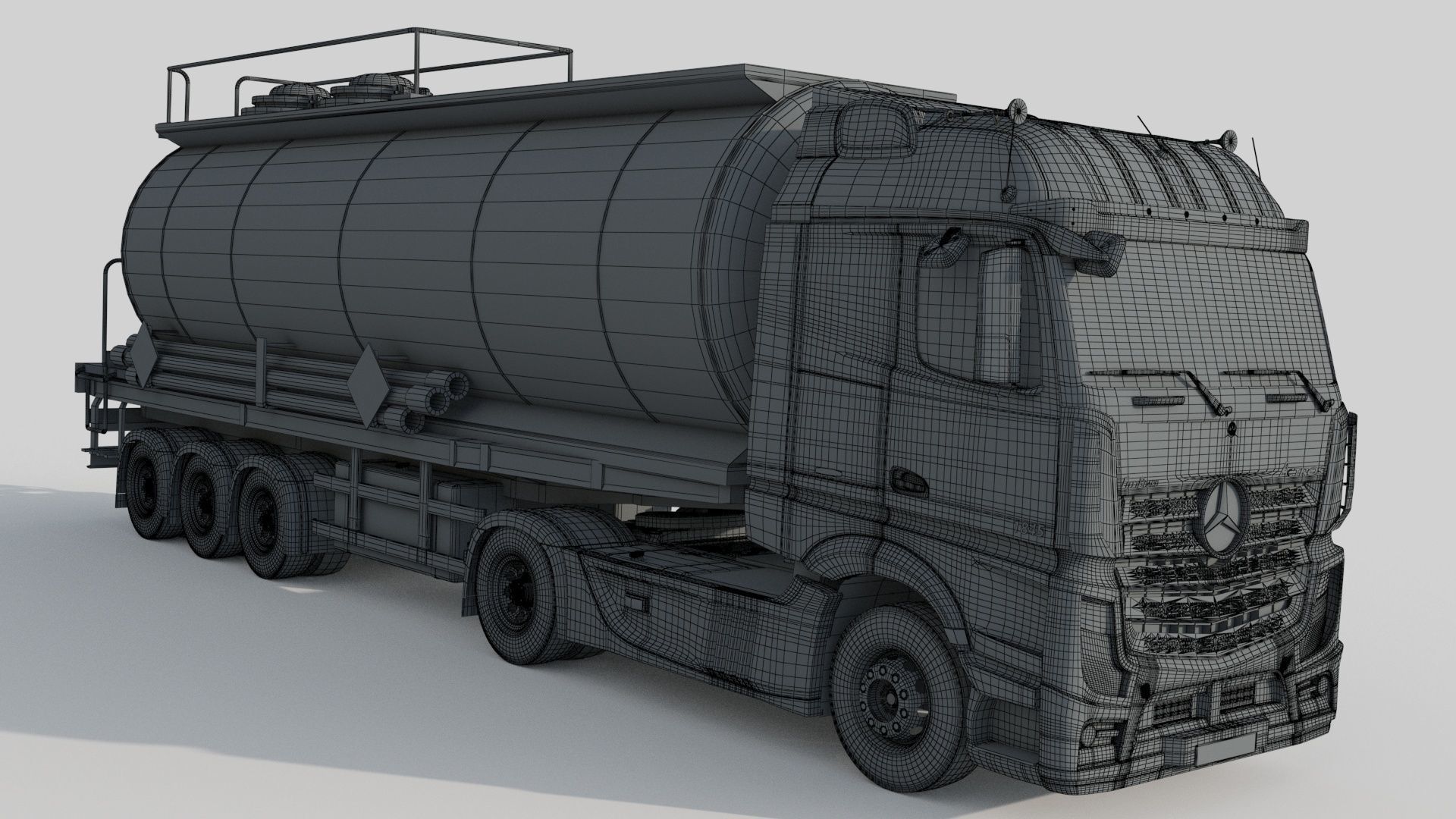 Mercedes Actros Fuel Tanker 3D model | CGTrader