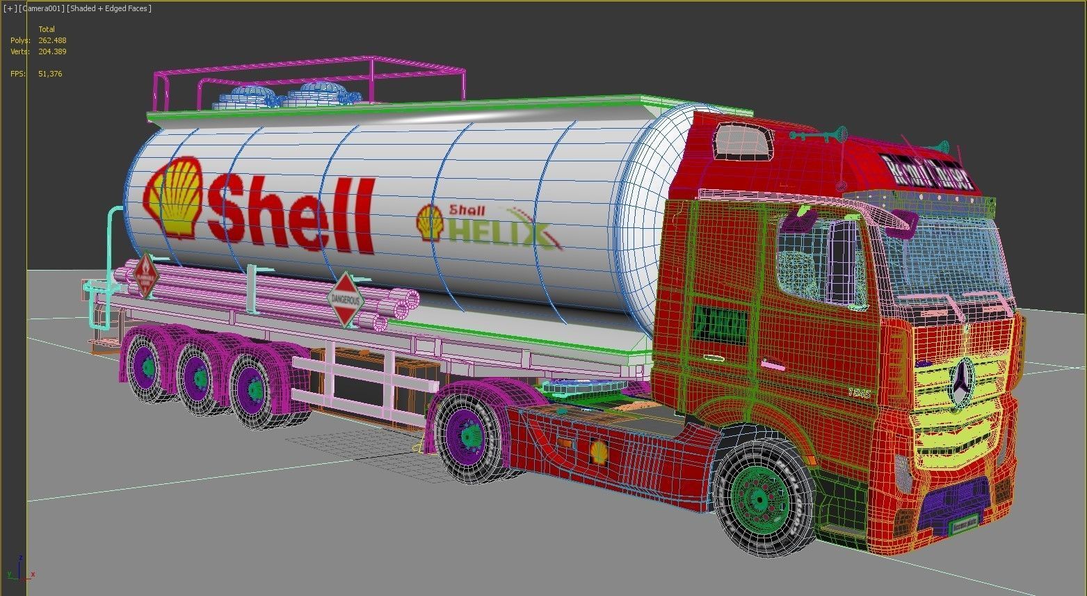 Mercedes Actros Fuel Tanker 3D model | CGTrader