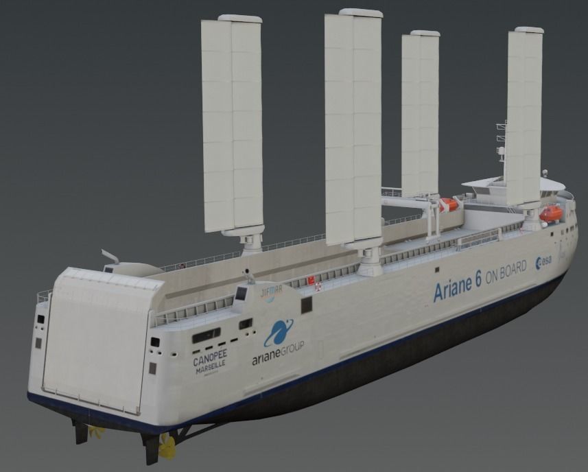 3D model Wind-powered Canopee Ro-Ro vessel 3D model VR / AR / low-poly ...