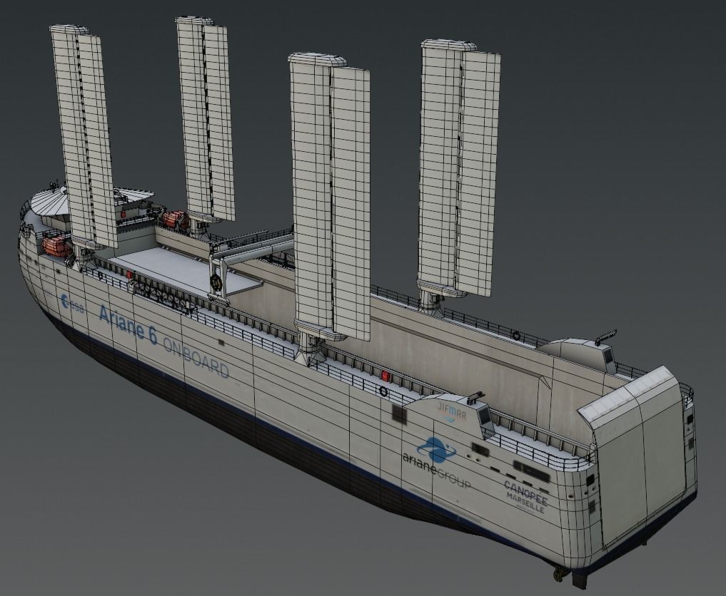 3D model Wind-powered Canopee Ro-Ro vessel 3D model VR / AR / low-poly ...