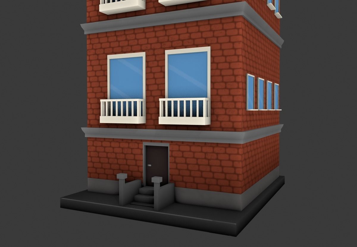 3D model Cartoon Stylized Building VR / AR / low-poly | CGTrader