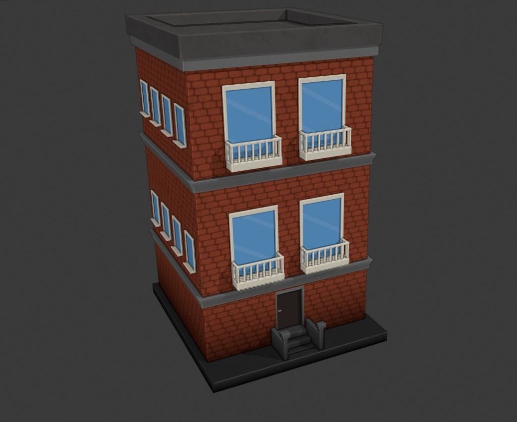 3D model Cartoon Stylized Building VR / AR / low-poly | CGTrader
