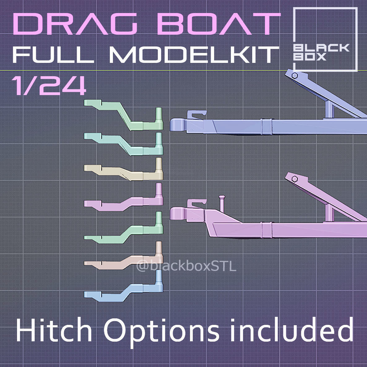 VINTAGE DRAG BOAT FULL MODELKIT 1-24TH 3D model 3D printable | CGTrader