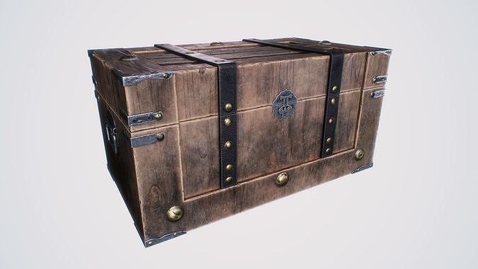 3D model Old Medieval Treasure Chest-Strongbox VR / AR / low-poly | CGTrader