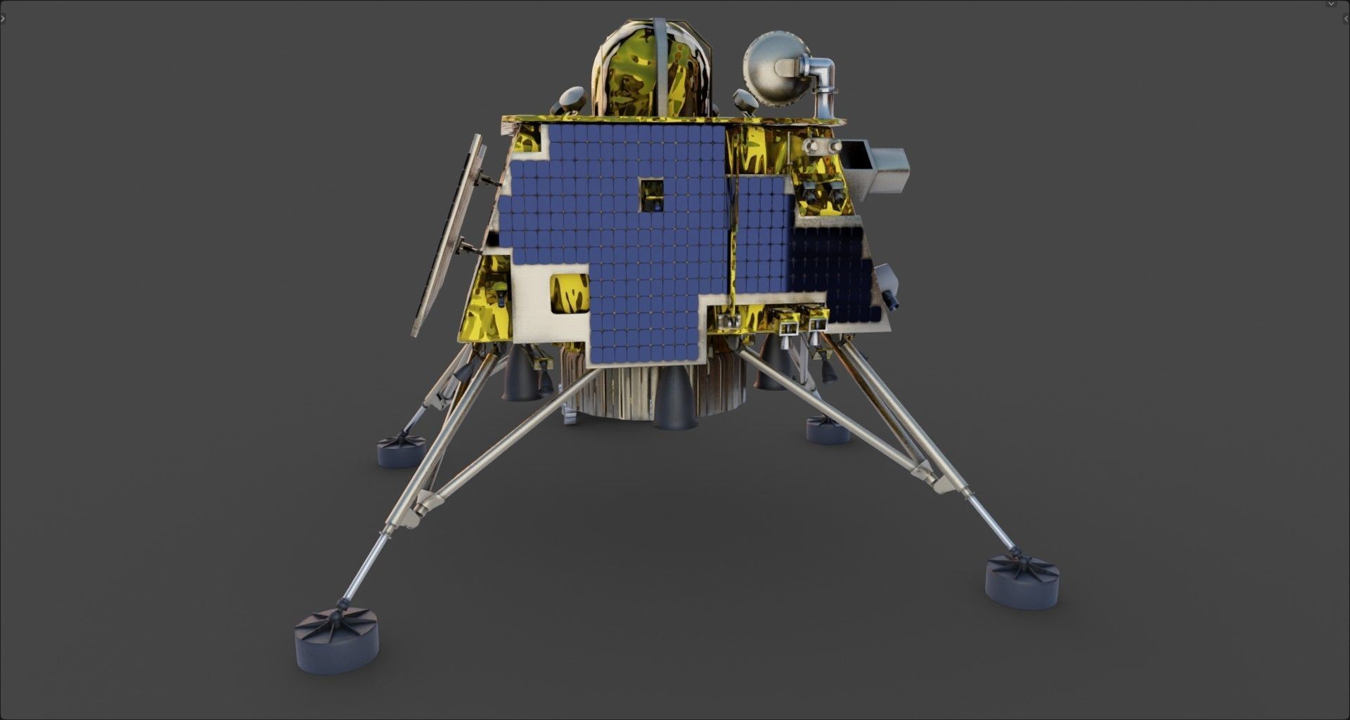 Vikram Chandrayan 3 - Chandrayaan and Moon rover 3D model | CGTrader