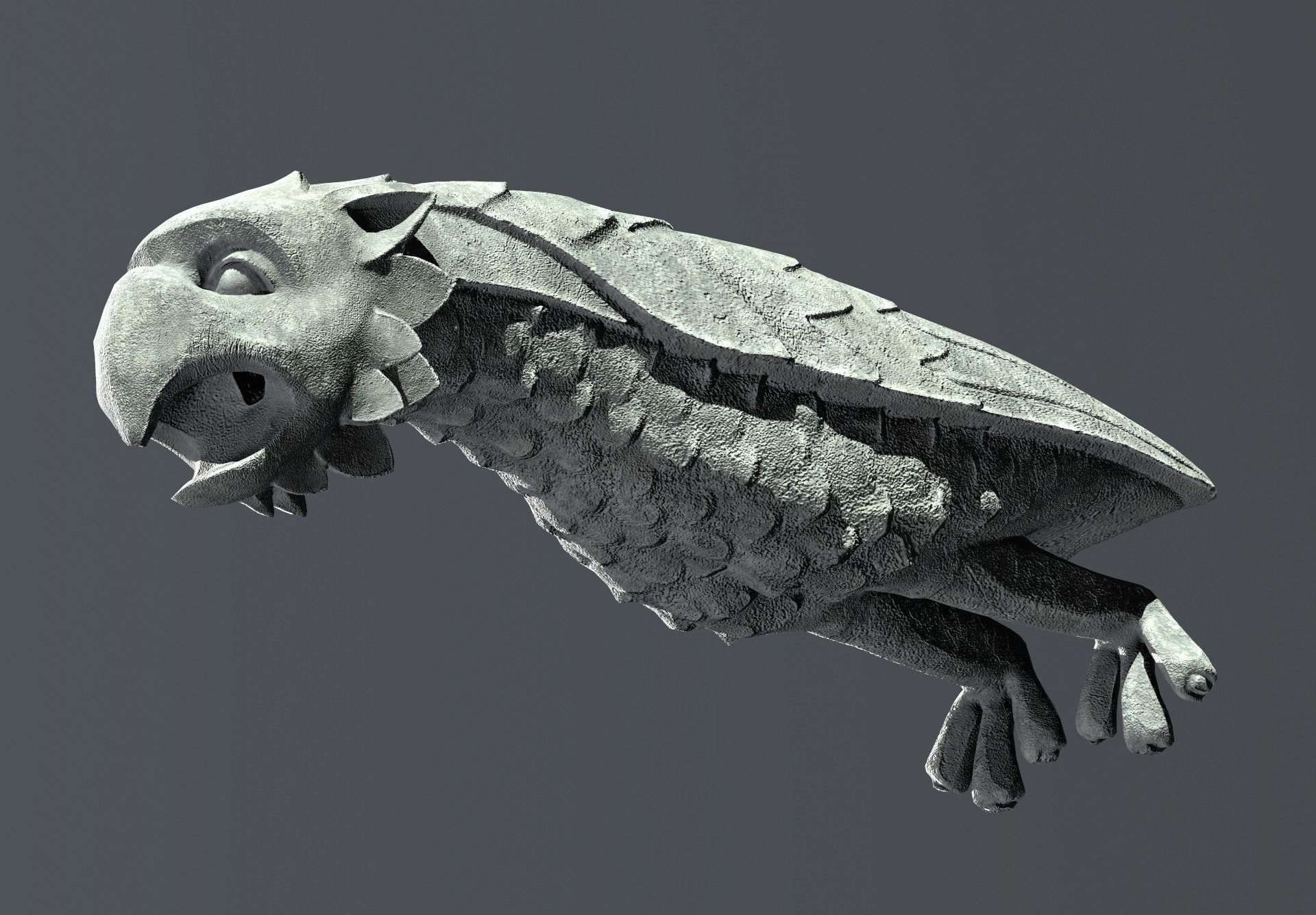 3D model Waterspout Gargoyle Owl Parrot VR / AR / low-poly | CGTrader