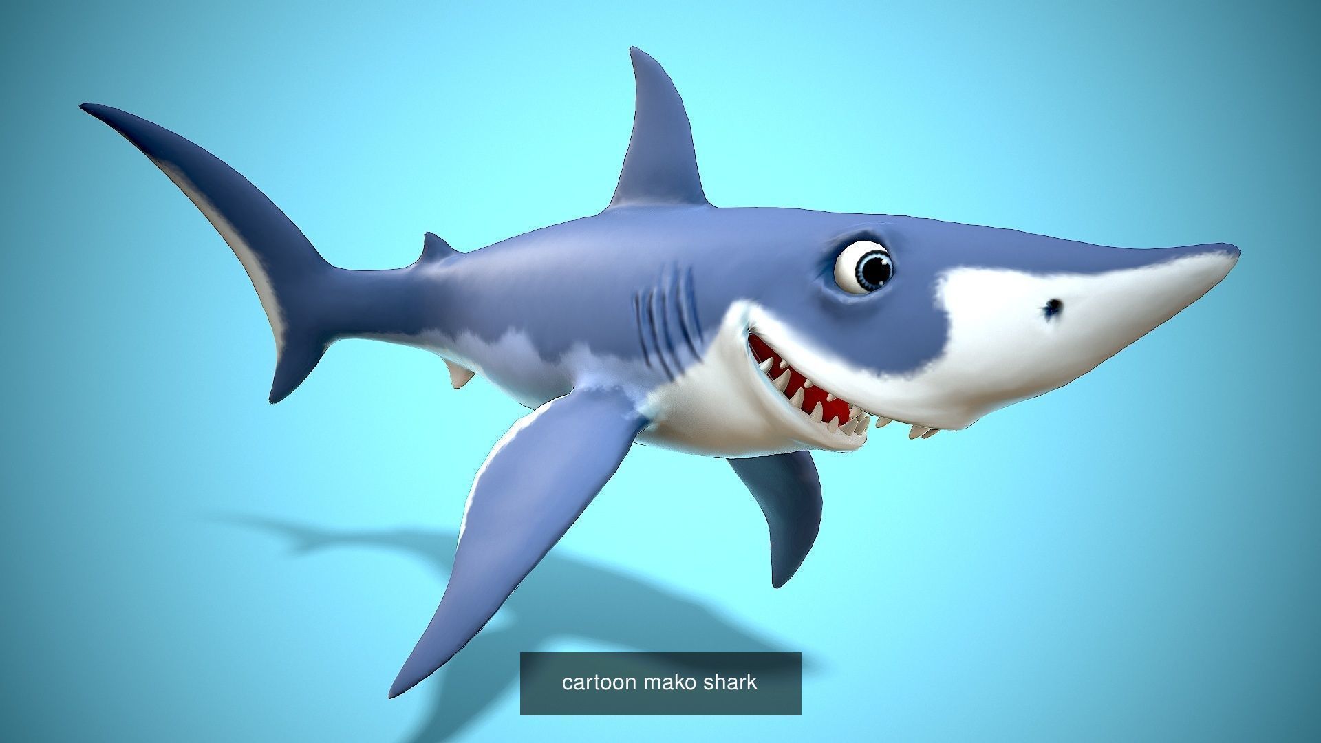 3D Model Collection cartoo sharks pack VR / AR / low-poly | CGTrader