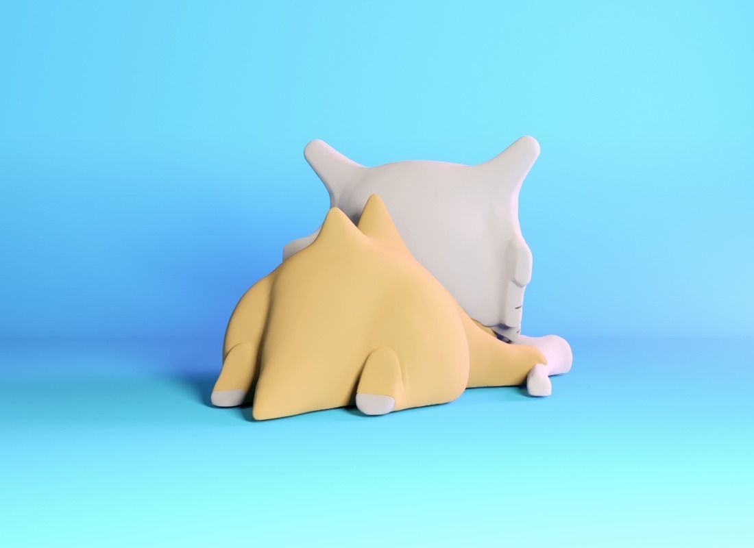 Sleeping Cubone 3D print 3D model 3D printable | CGTrader