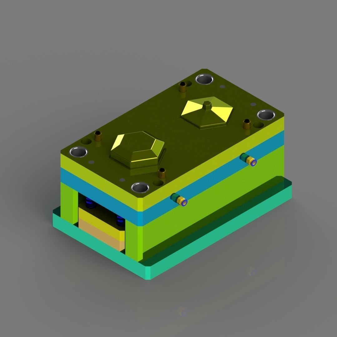 Plastic Injection Mold 3D model animated | CGTrader