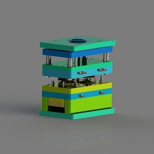 Plastic Injection Mold 3D model animated | CGTrader