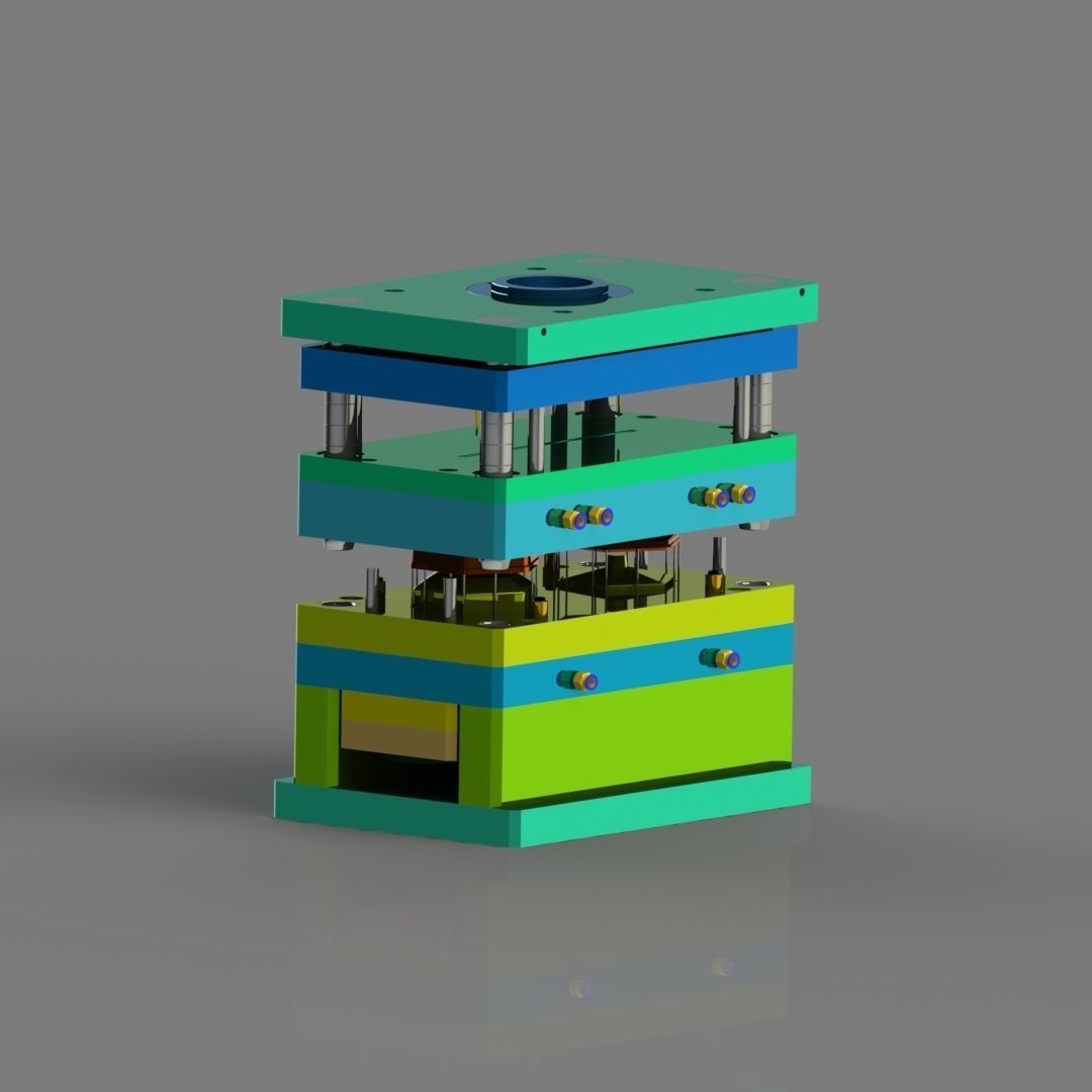 Plastic Injection Mold 3D model animated | CGTrader