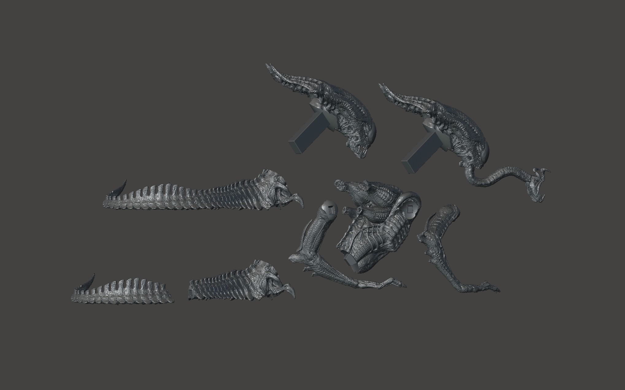 TITAN XENOMORPH QUEEN ALIEN ALIENS DARK DESCENT ULTRA DETAILED 3D model ...