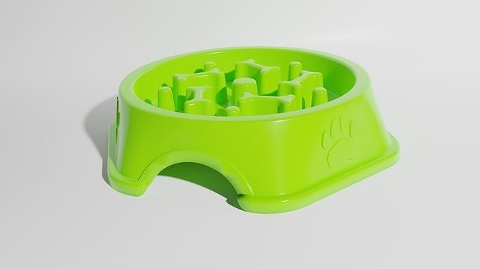 Slow feeder bowl - Bowl slowing down dog food 3D model | CGTrader