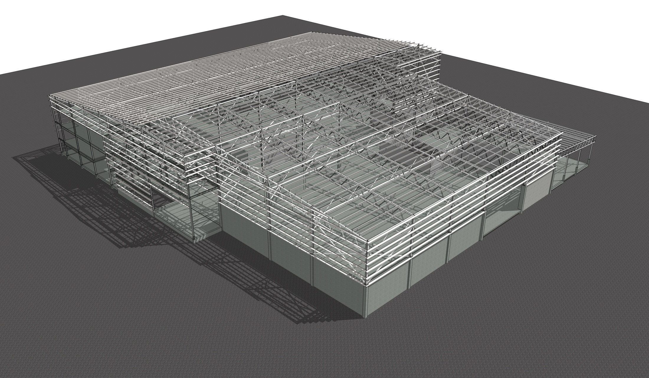 Warehouse structure 2318 3D model | CGTrader