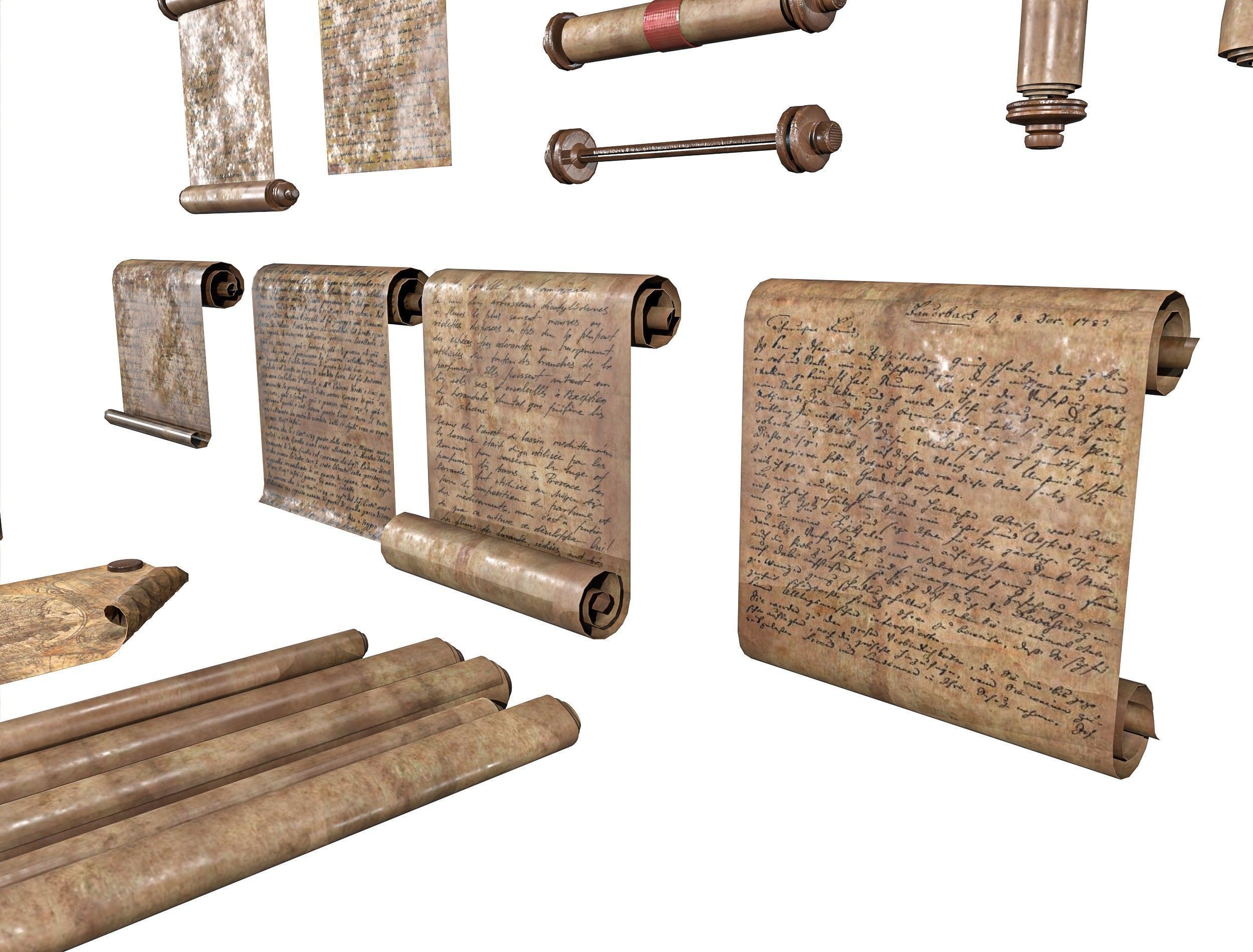 3D model Scrolls 20 Collection VR / AR / low-poly | CGTrader