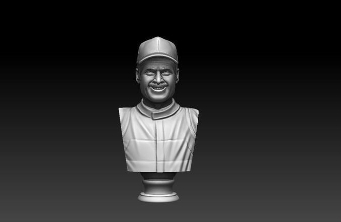 NASSER AL-ATTIYAH 3D BUST MODEL 3D model 3D printable | CGTrader
