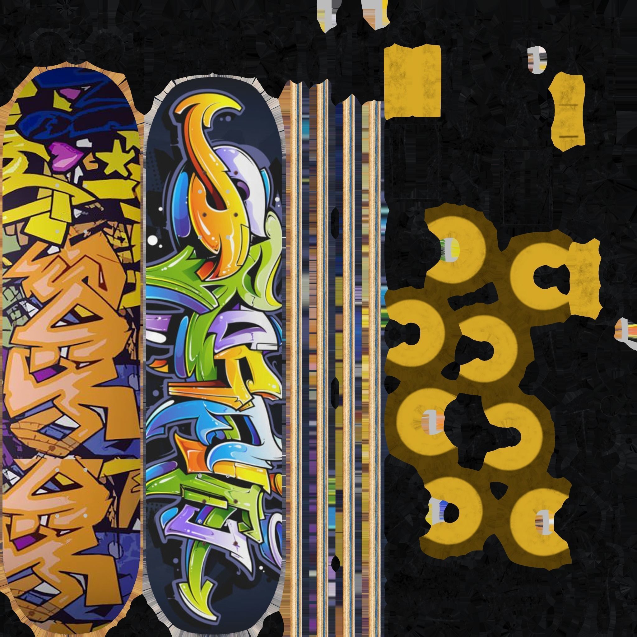 3D model Skateboard Yellow Model 3D model VR / AR / low-poly | CGTrader